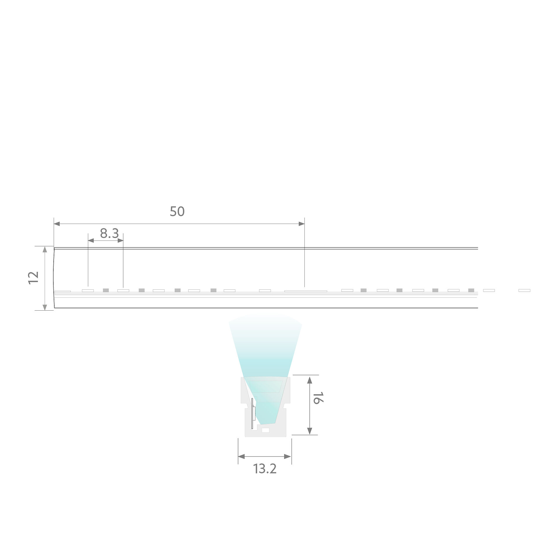 BL AIR SIDE RGB - BL AIR Side LED ligth tube 170lm/m 24VDC 14.4W/m IP67 ...