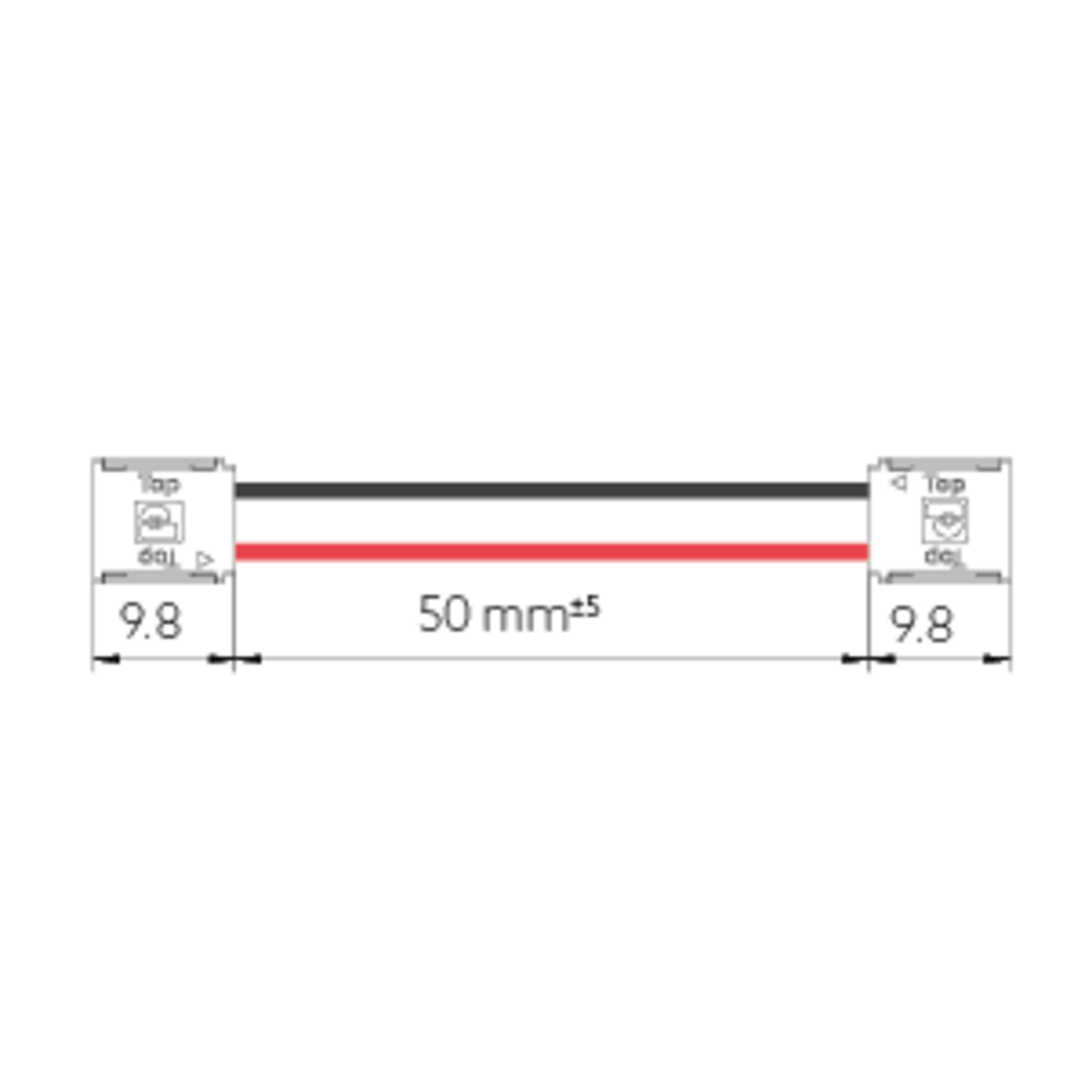 Connector - BL LED connector 2-pin 5A for single-colour LED strip 8mm ...